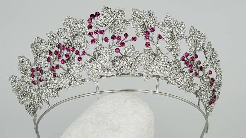 Tiara Floral Danish Royal Ruby Parure Tiara Replica berries - Etsy