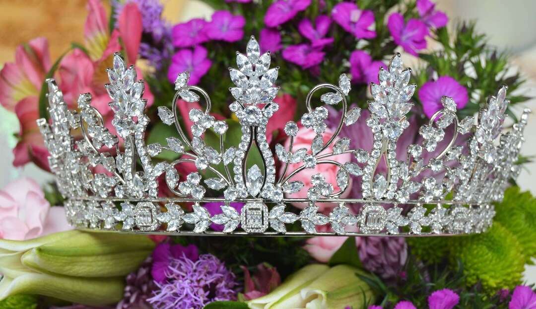 Luxurious Adelaide Full Tiara modern Fairytale Bridal Tiara / - Etsy