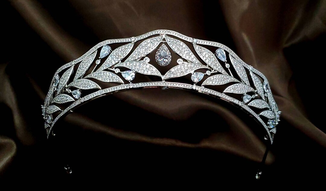 Swarovski Crystal Wedding Tiara Art Deco Laurel Tiara Silver - Etsy