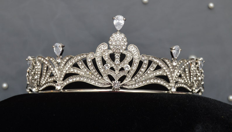 Stunning Art Deco Halcyon Bridal Tiara – Antique Replica / Crystal ...