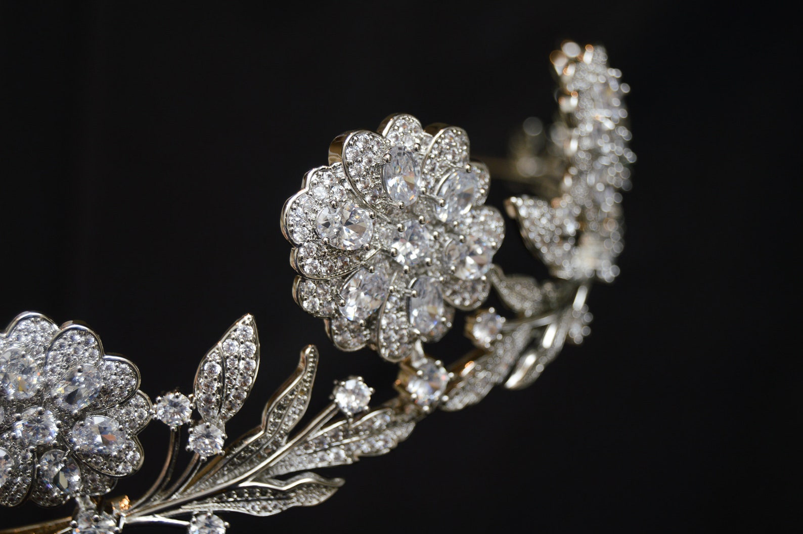 Full Size Strathmore Rose Bridal Tiara - Edwardian Crown Replica ...