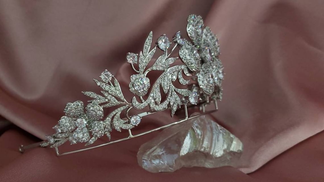 Spanish Floral Diamond Tiara Replicaroyal Tiara Replica - Etsy