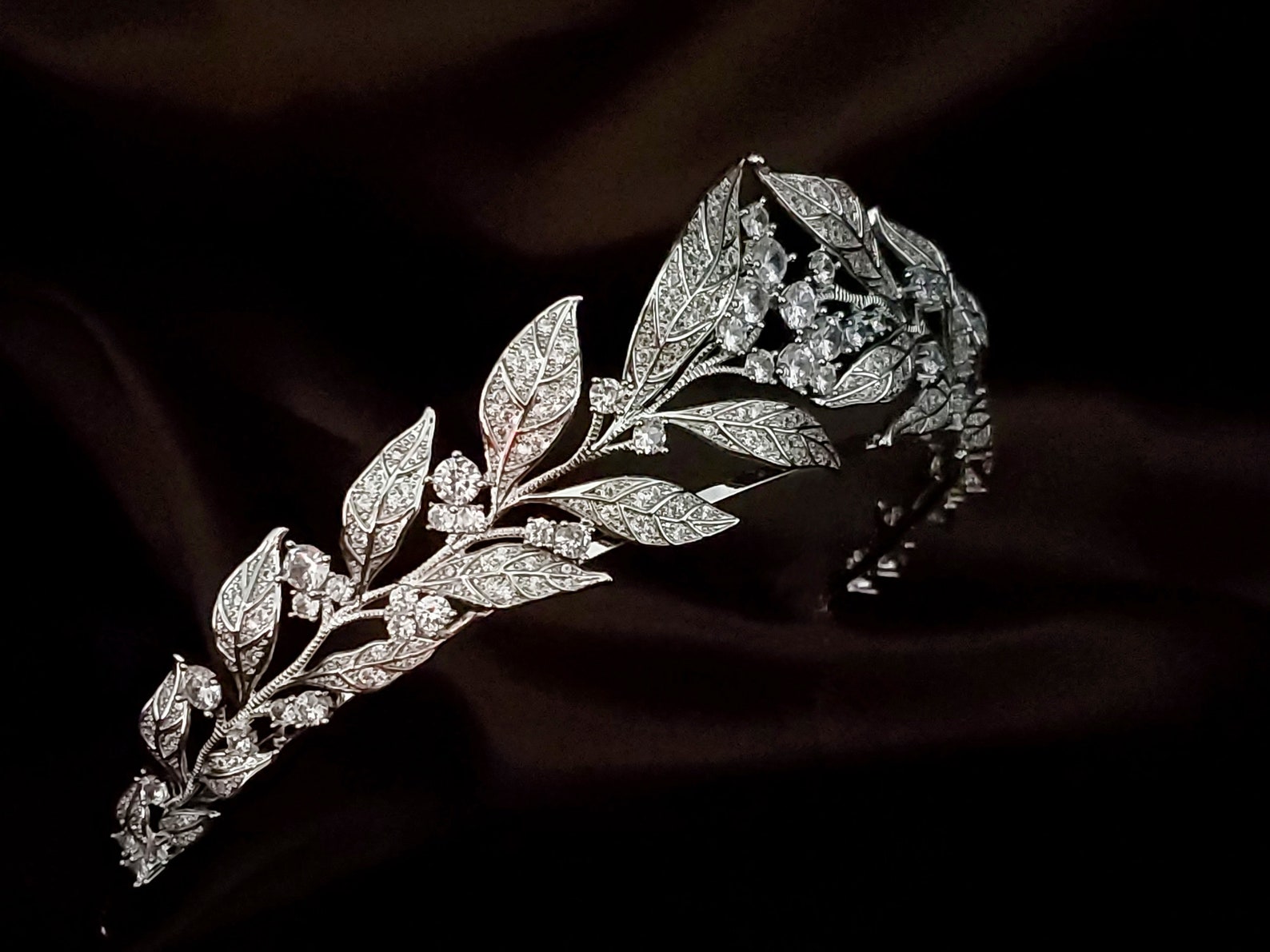 Brabant Laurel Wreath Bridal Tiara – Royal Replica Wedding Crown Silver ...