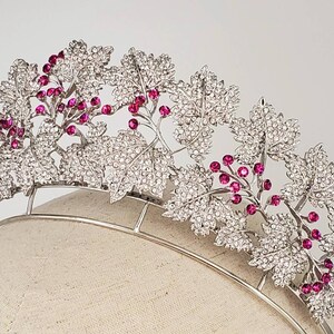 Tiara, Floral Danish Royal Ruby Parure Tiara Replica – Queen Mary of ...