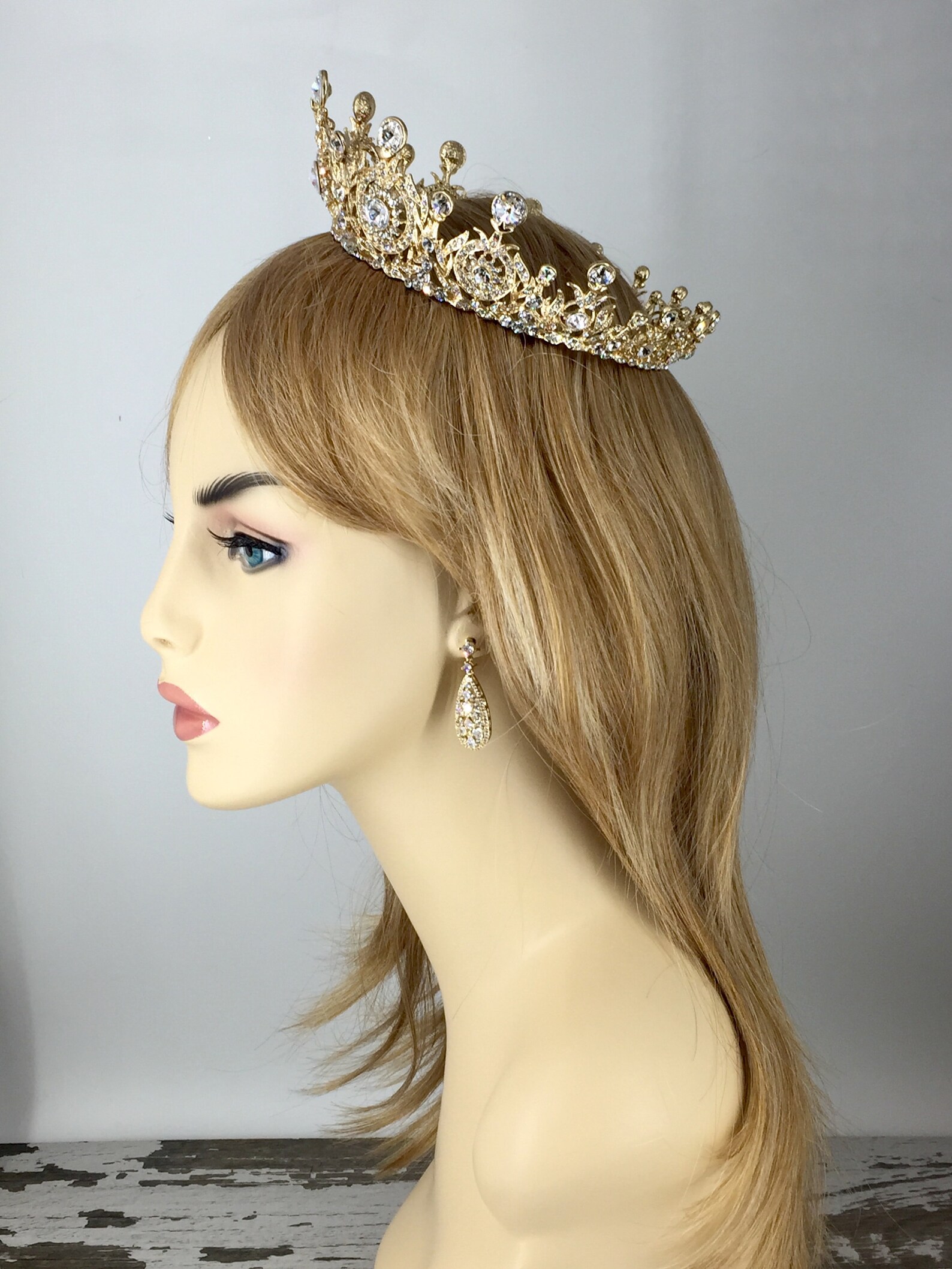Silver Bridal Crown, Swarovski Crystal Medieval Tiara - Etsy