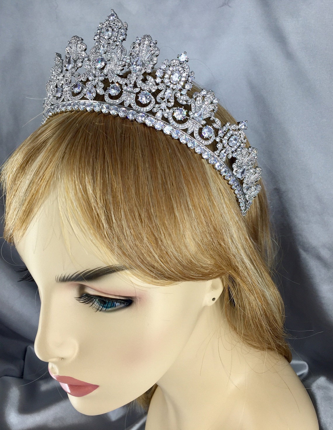 Bridal, Bridal Tiara, Royal Rococo Crown, Luxury Bridal Headpiece ...