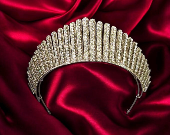 Tiara, Floral Danish Royal Ruby Parure Tiara Replica – Queen Mary of ...