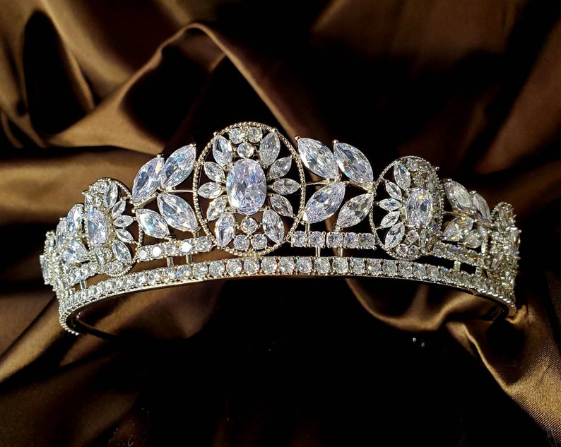 Bridal Tiara Art Deco Tiara Swarovski Crystal Bridal Wedding - Etsy