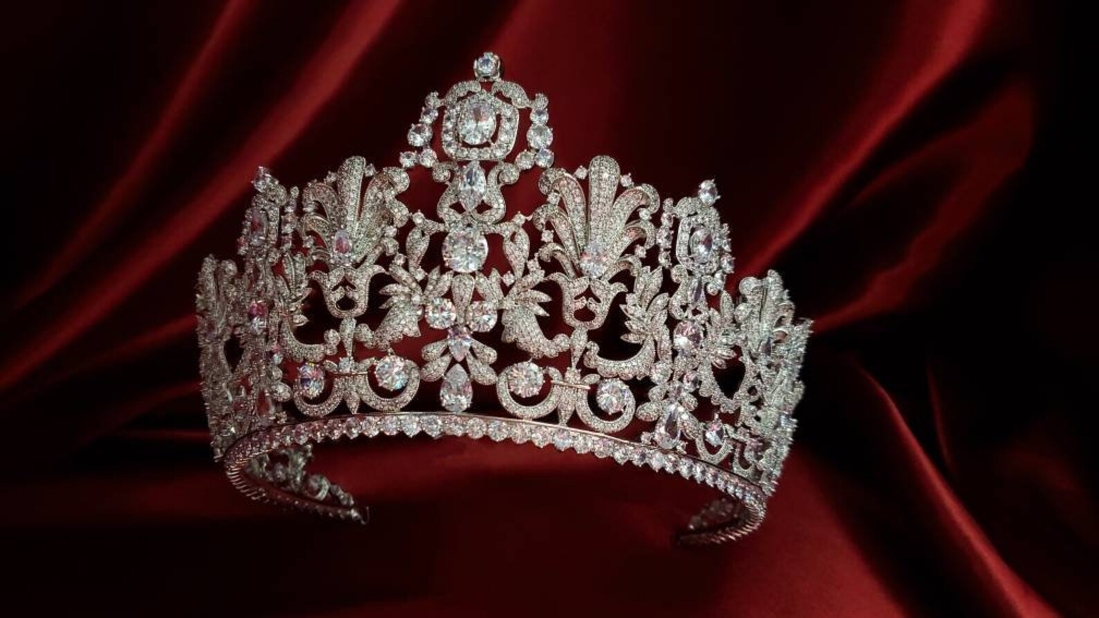 Tiara Luxury Diamante Tiara Royal Crown Replica Large | Etsy