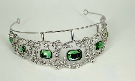 The Habsburg Peridot Tiara Royal Replica Silver Bridal Tiara | Etsy
