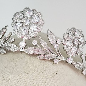 Full Size Strathmore Rose Tiara, Swarovski Crystal Tiara, Princess Kate ...