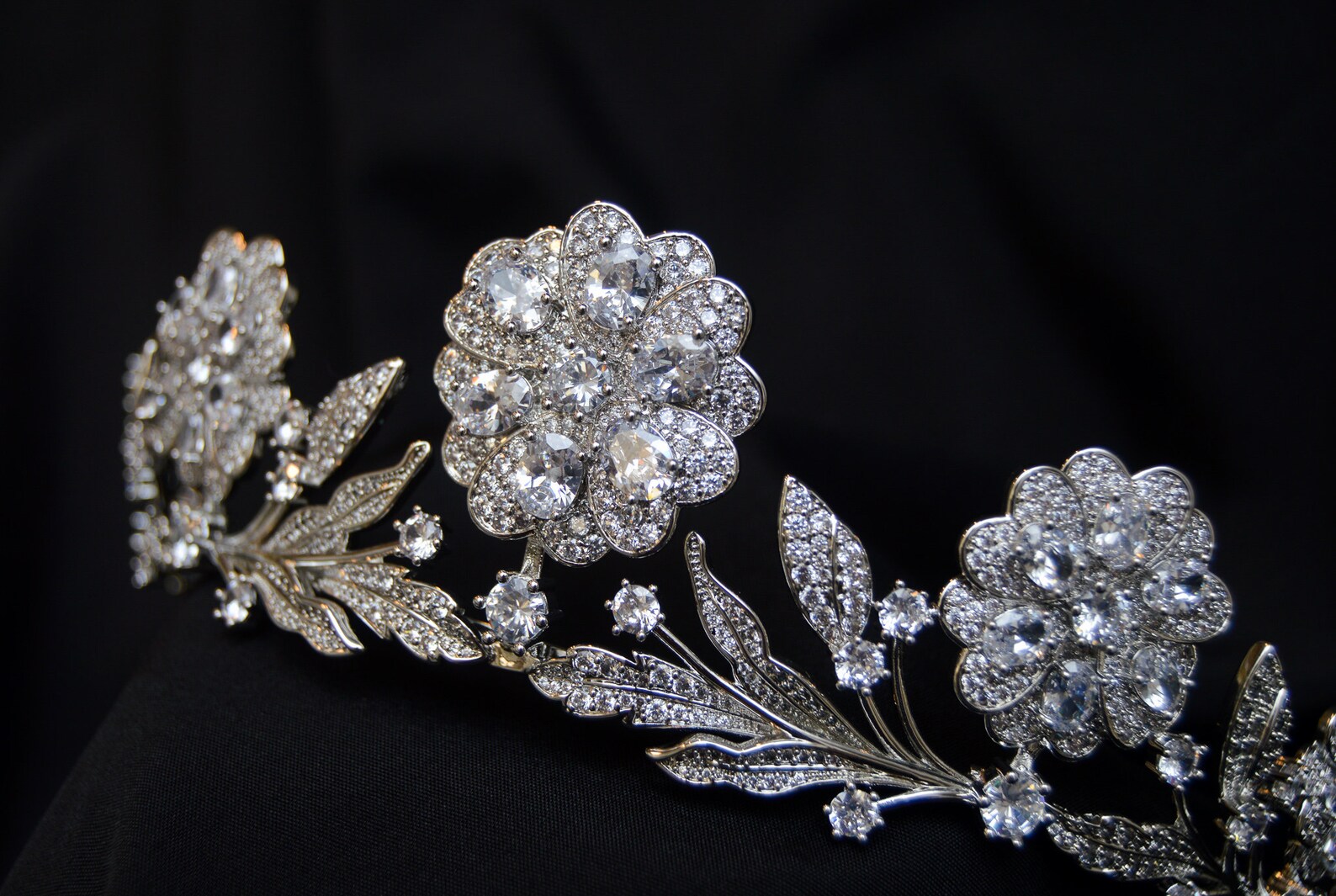 Full Size Strathmore Rose Bridal Tiara - Edwardian Crown Replica ...