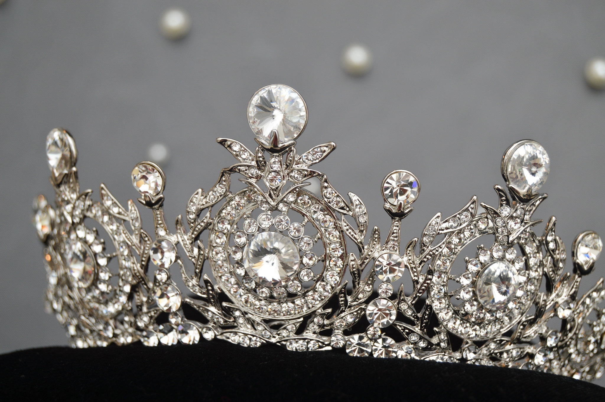 Crown Silver Bridal crown Wedding Swarovski crown | Etsy