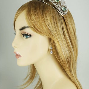 The Habsburg Peridot Tiara Royal Replica Silver Bridal Tiara / Crystal ...