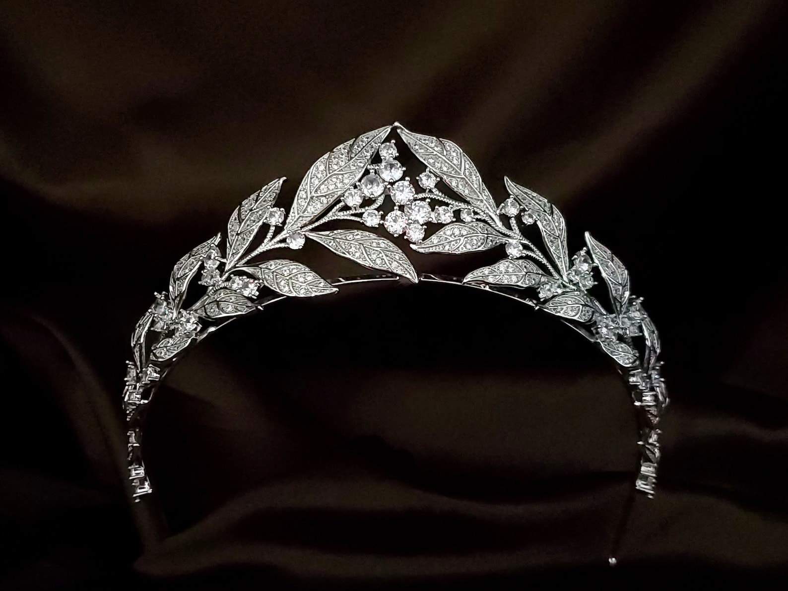 Brabant Laurel Wreath Bridal Tiara – Royal Replica Wedding Crown Silver ...
