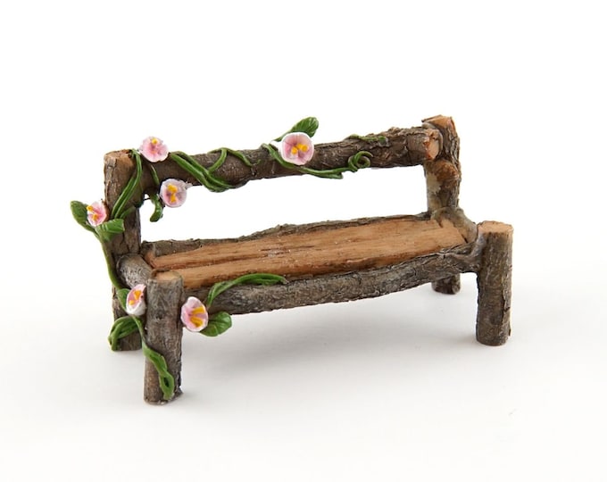 Miniature Wood Fairy Garden Bench - Tiny Furniture - 1.25" H X 2.5" L ...