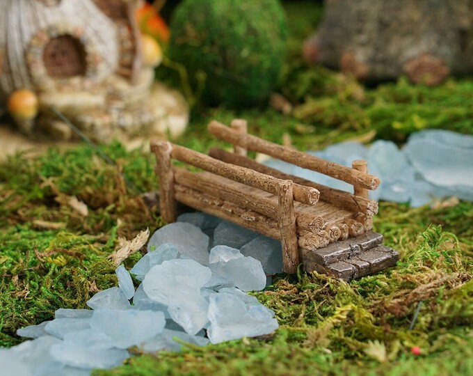 Fairy Garden Wooden Bridge - Gnome Miniature Collectible - Etsy