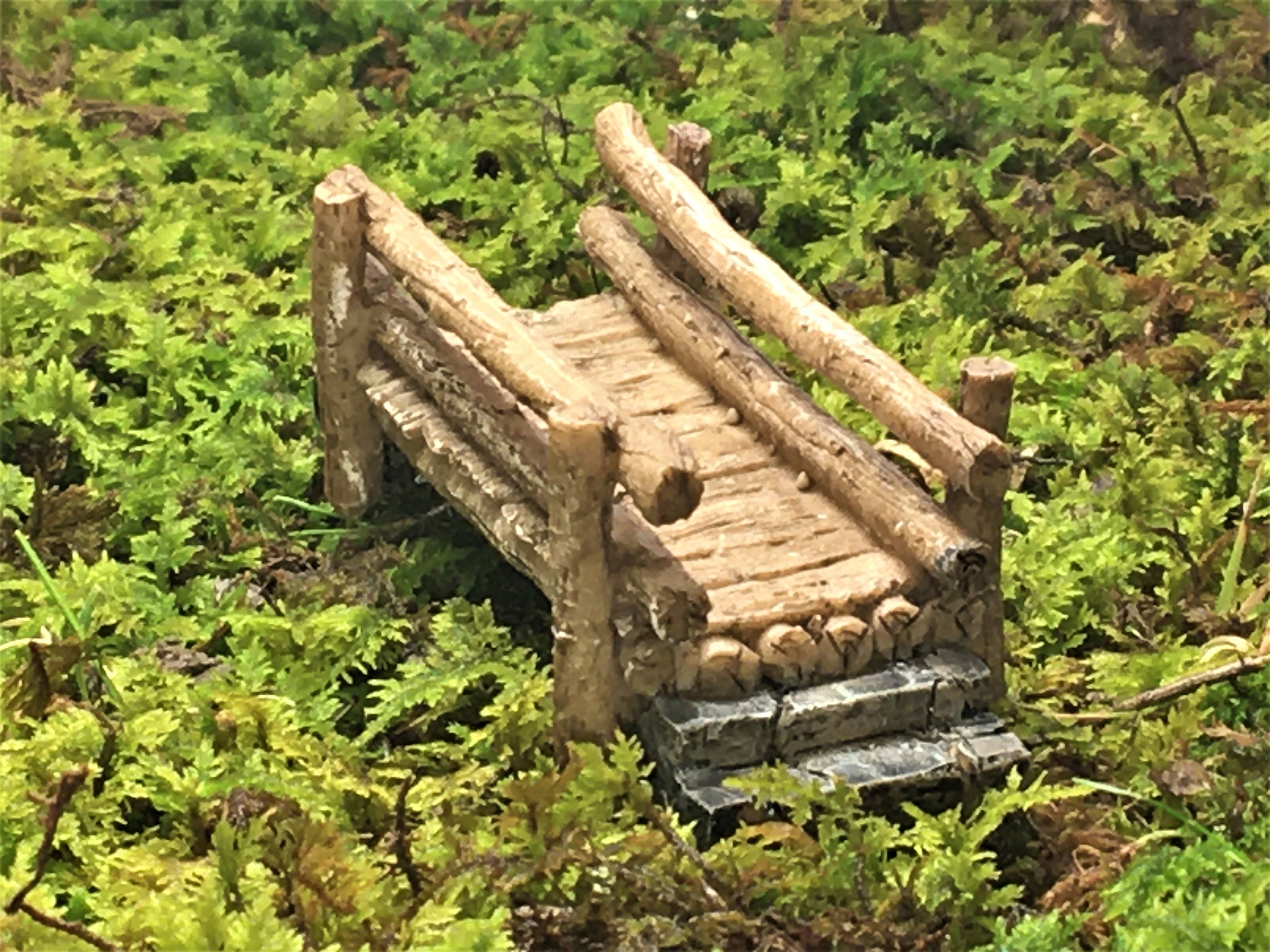 Fairy Garden Wooden Bridge Gnome Miniature Collectible - Etsy