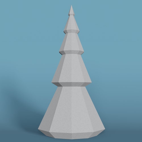 Pine Christmas Tree 3D Papercraft PDF Pattern / DIY Xmas Low | Etsy