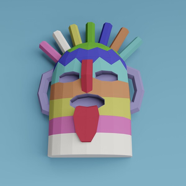 Low Poly Mask - Etsy