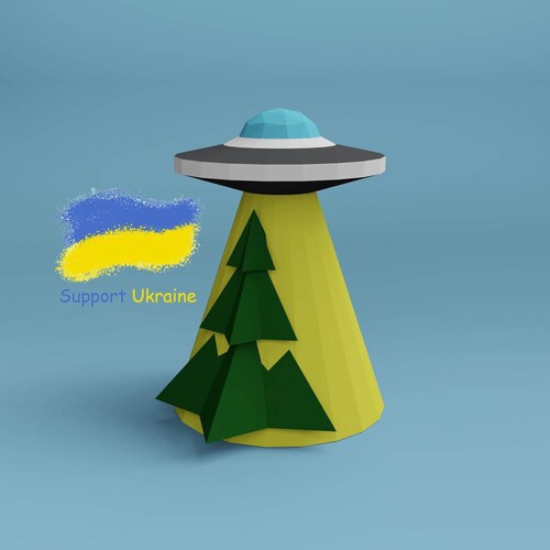 UFO DIY Papercraft 3d Sculpture. Download PDF Templates. - Etsy