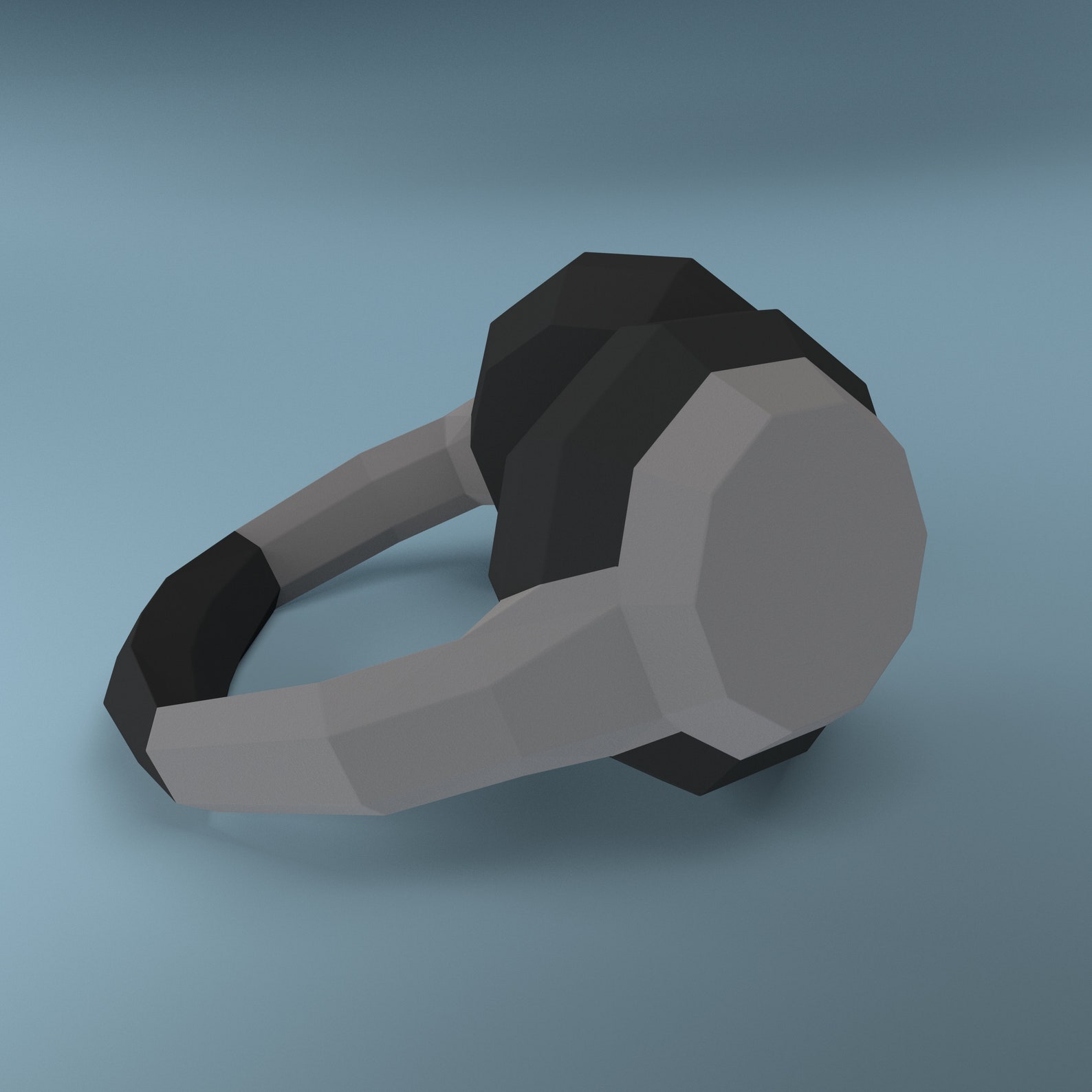 Low Poly Headphones DIY Real Size Paper Sculpture Pdf | Etsy