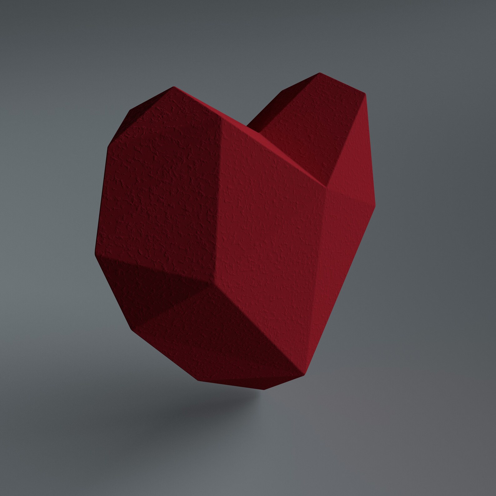 Small 3D Papercraft Low Poly Heart DIY Valentine's day | Etsy