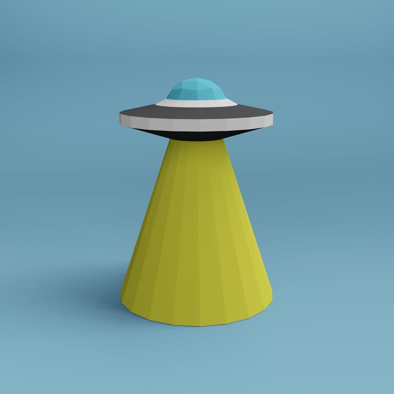 UFO DIY Papercraft 3d Sculpture. Download PDF Templates. - Etsy