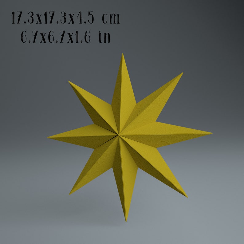 3D Papercraft Low Poly Star Pack for Party or New Year Eve | Etsy