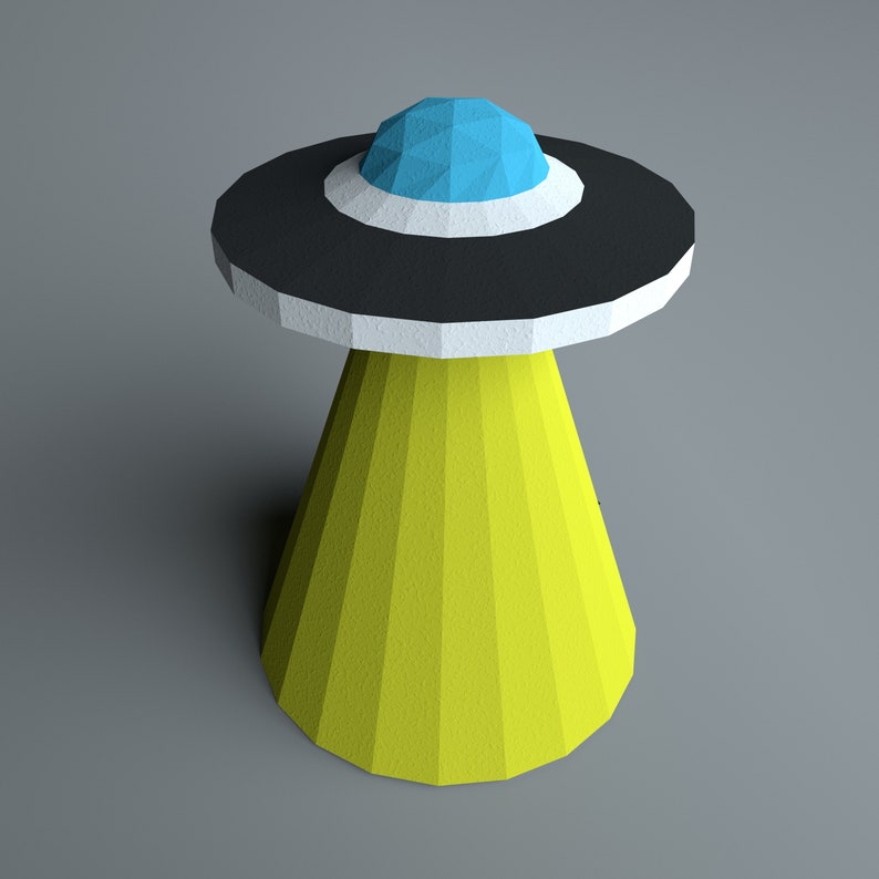 UFO DIY Papercraft 3d Sculpture. Download PDF Templates. - Etsy