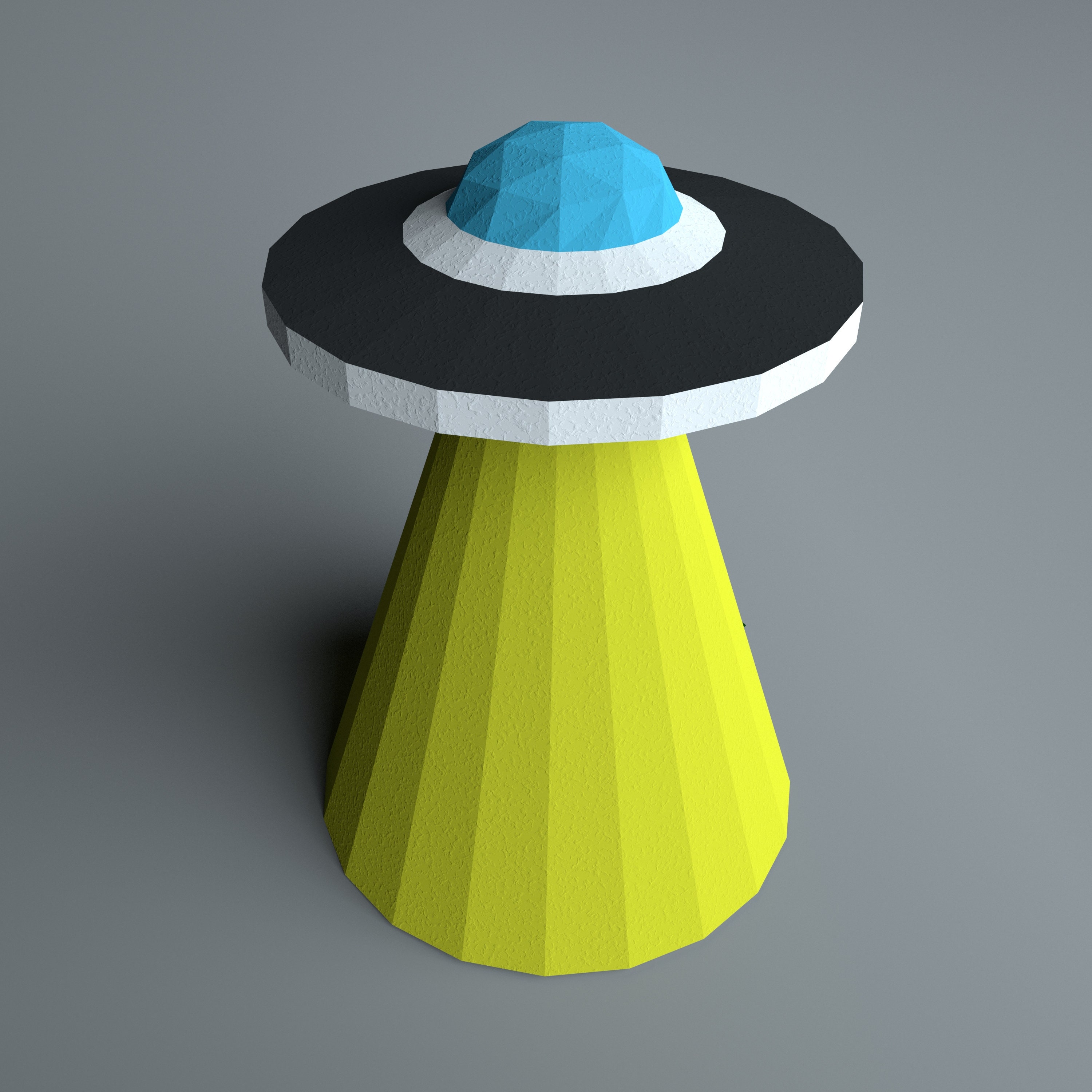 UFO DIY Papercraft 3d Sculpture. Download PDF Templates. - Etsy
