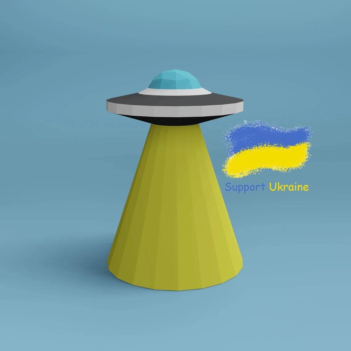 UFO DIY Papercraft 3d Sculpture. Download PDF Templates. - Etsy