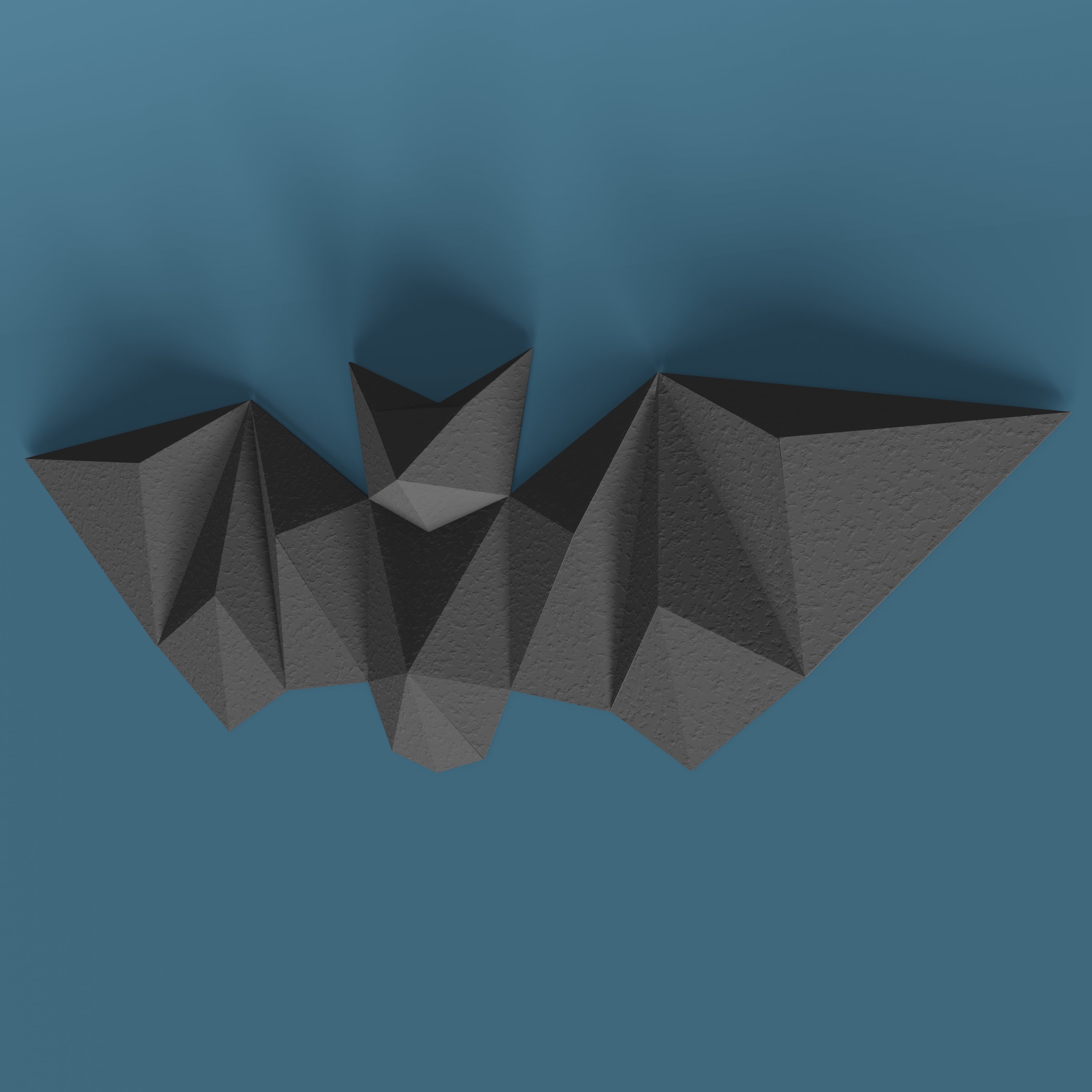 Low Poly Wall Mount Bat Figure DIY Paper Sculpture Pdf - Etsy