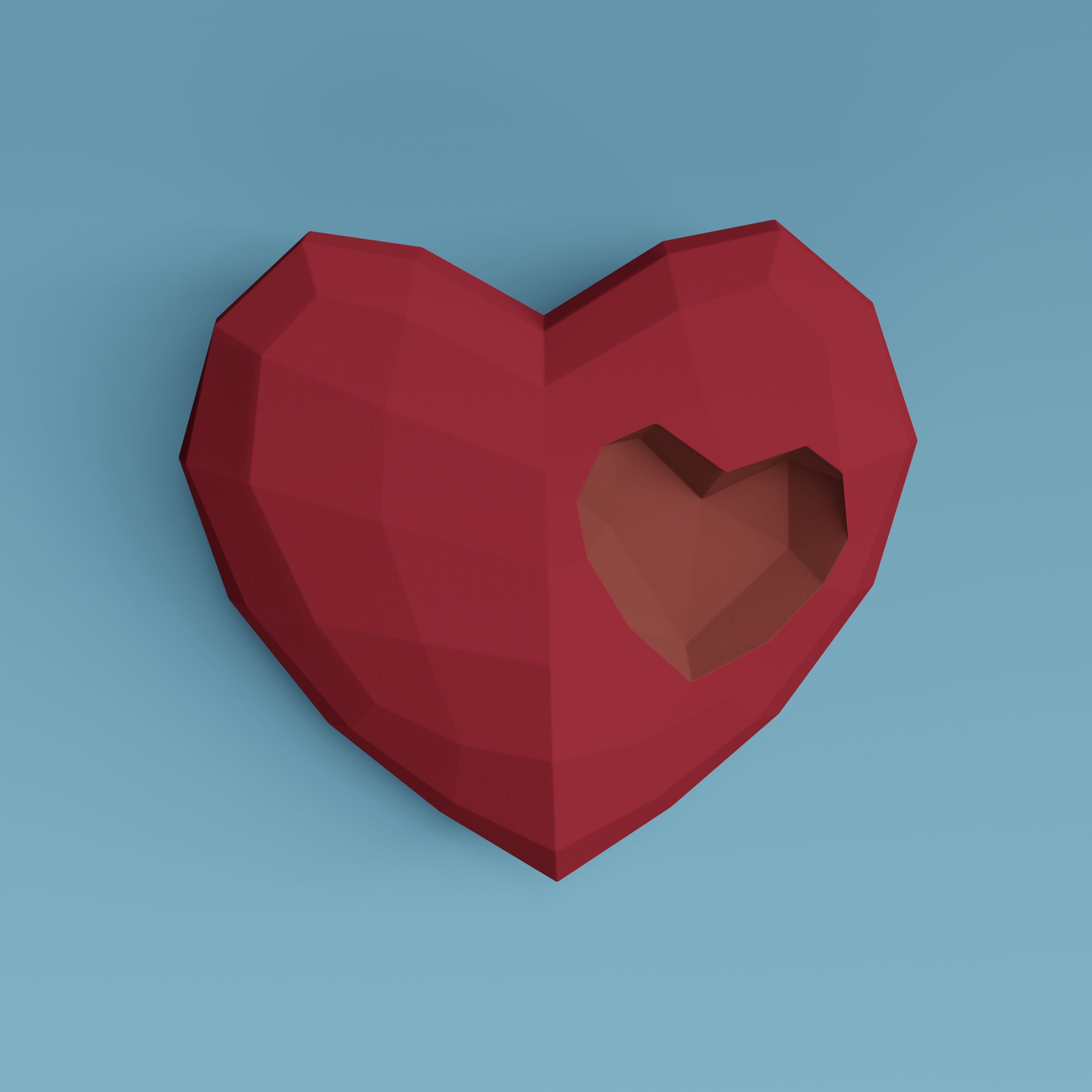 3D Papercraft Low Poly Heart DIY Big Paper Heart Sculpture - Etsy