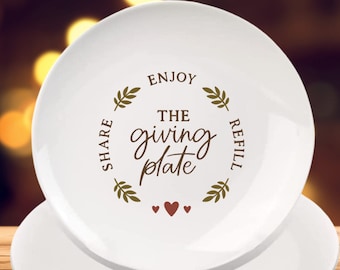 The Giving Plate Personalized Round Plate, Personalized Gift, Christmas ...