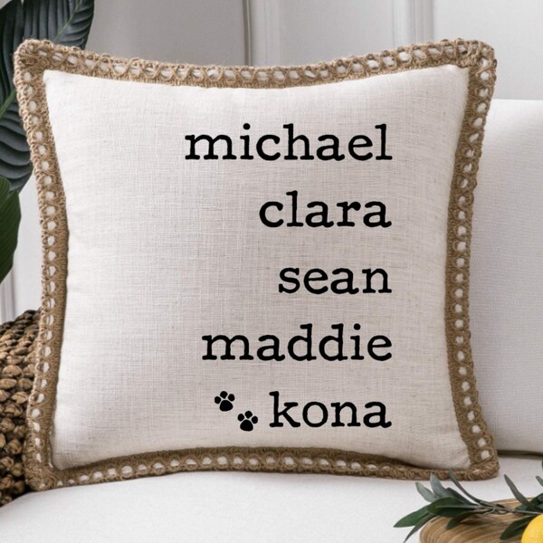 Family Name Pillow - Etsy