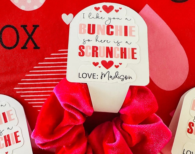Friend Valentine Gift Hair Scrunchies ** Personalized Valentine Gifts ...