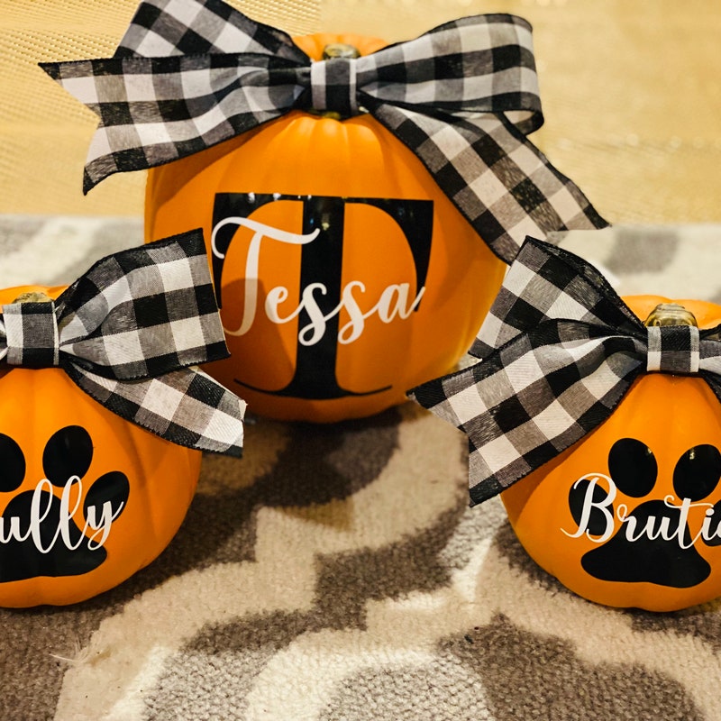 Initial Pumpkin - Etsy