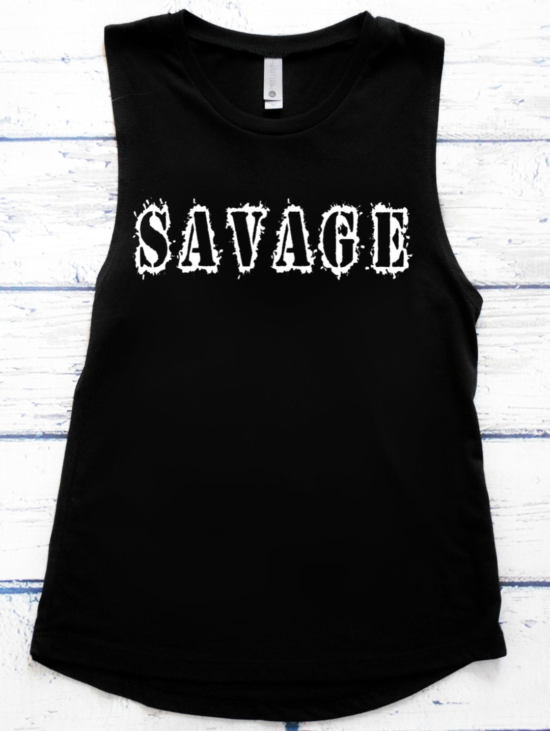 SAVAGE Tank Top SAVAGE Women's Fitness Tank SAVAGE Workout Tank Top - Etsy