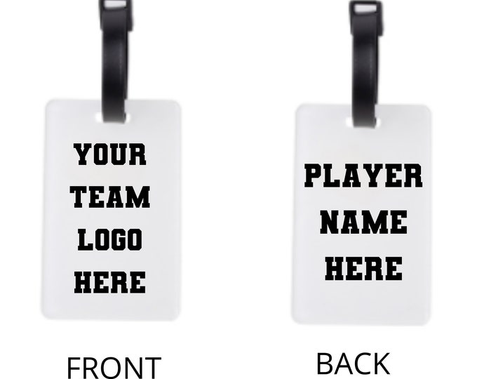 Customized Sport Bag Tag for Teams - Single Sided or Double Sided - 4 ...