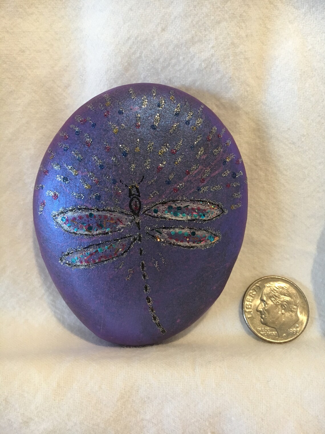 Dragonfly Painted Smooth Stone - Etsy