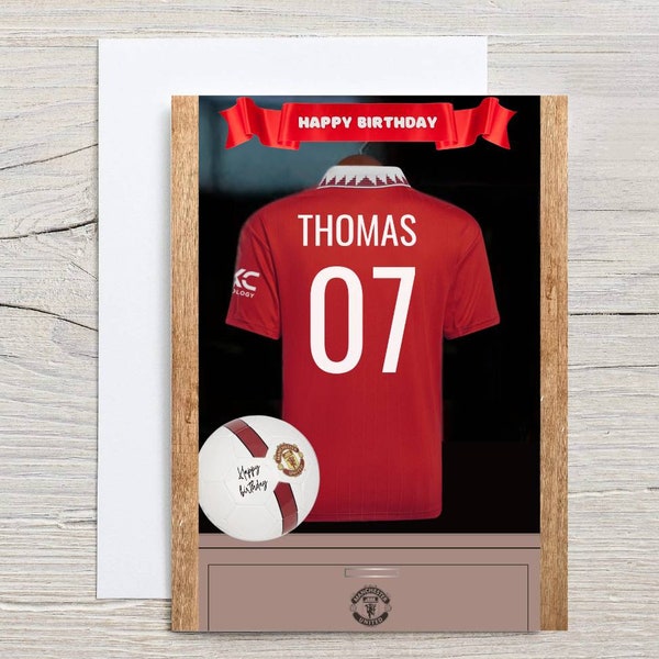 Manchester United Birthday Cards - Etsy UK