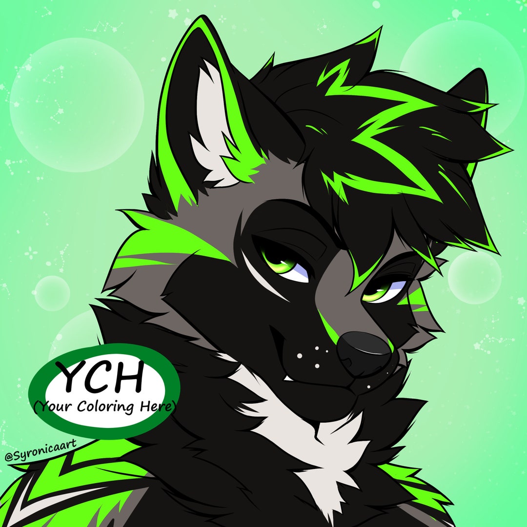 Fursona Coloring Page Smirk Pfp Icon Base Furry Digital Download DIY ...