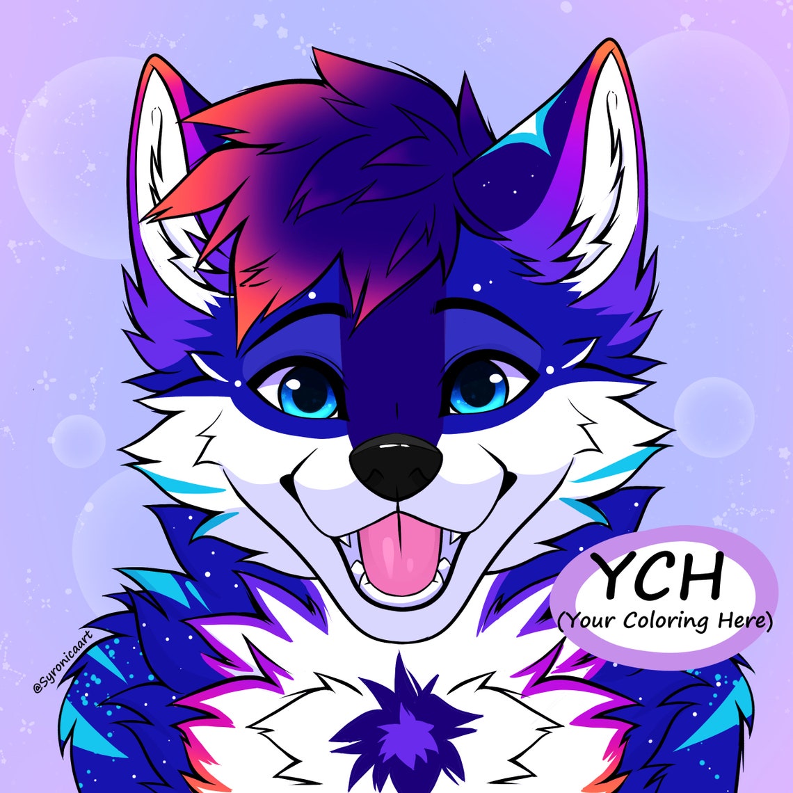 Fursona Pfp Icon Base Coloring Page Furry Digital Download DIY - Etsy