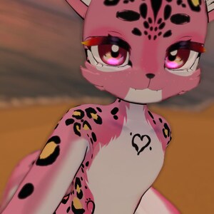 Vrchat Deira Pink Leopard Furry Texture Pack (PNG .RAR) - Etsy