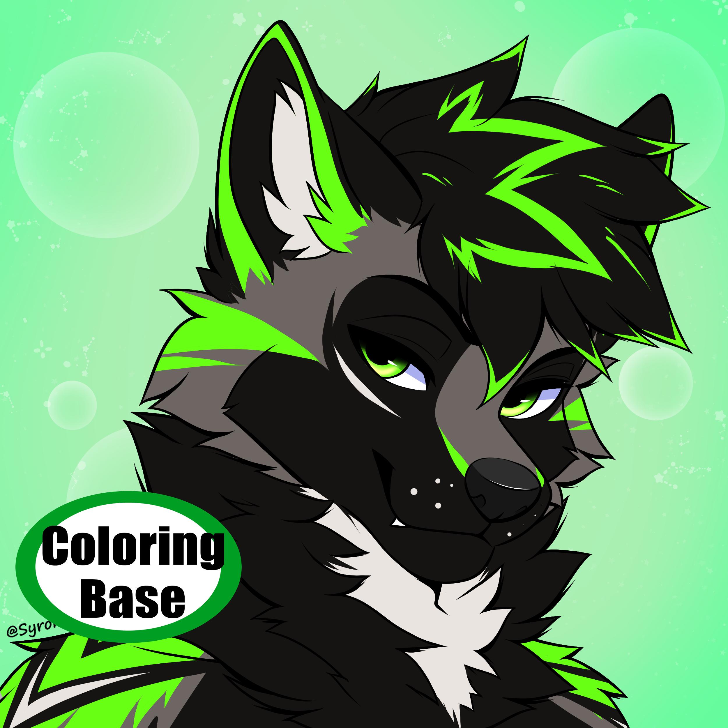 Fursona Coloring Page: Smirk PFP Icon Base (PSD File) - Etsy