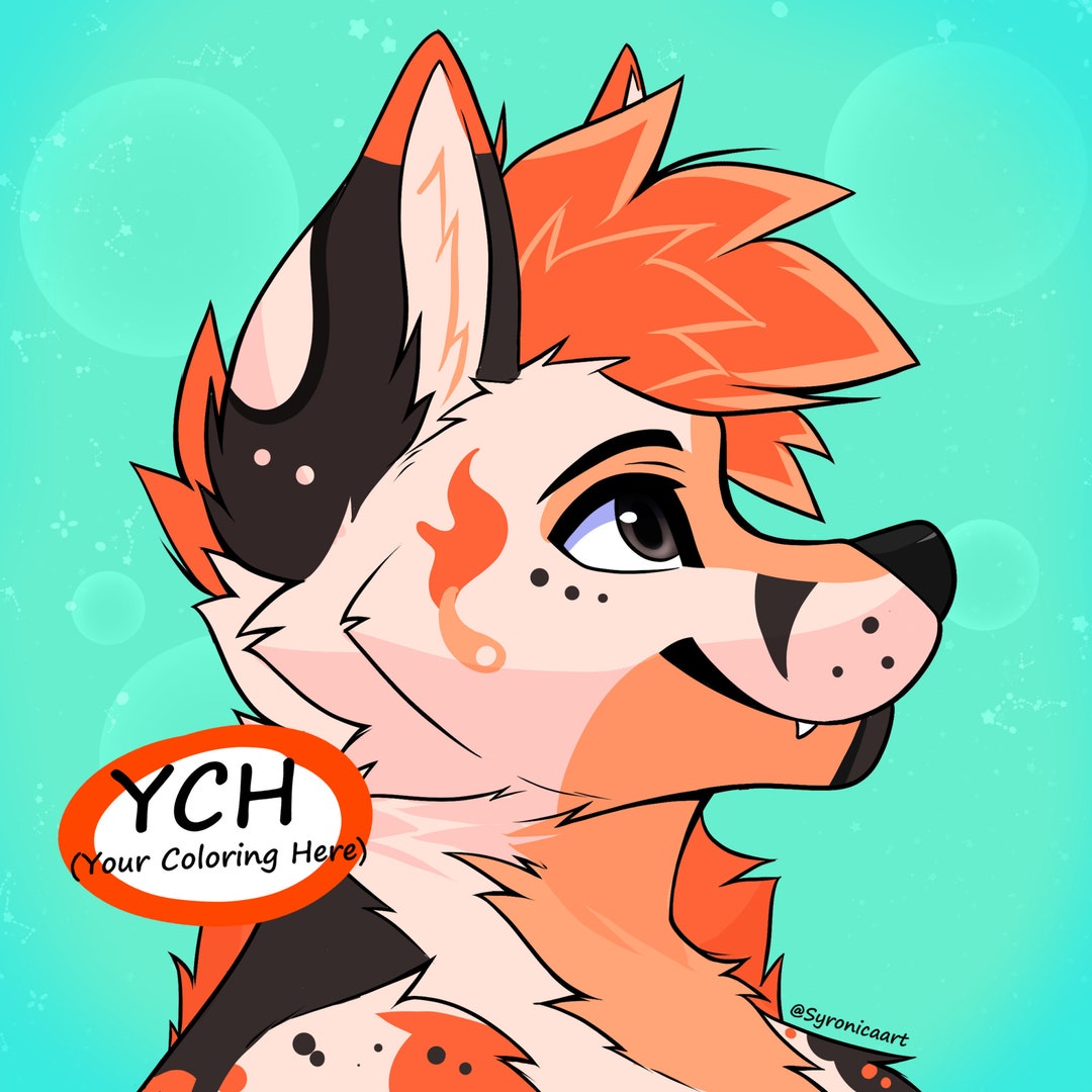 Fursona Coloring Page Pfp Icon Base Furry Digital Download DIY YCH 2 ...