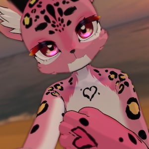 Vrchat Deira Pink Leopard Texture Pack Vrchat Textures Furry Color ...