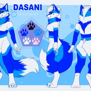 Furry Commission Ref Sheet Custom Front & Back Fursona Art - Etsy