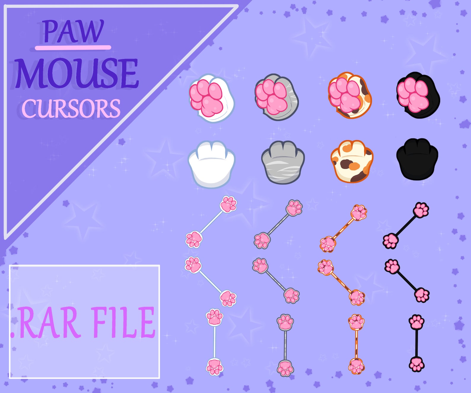 Cat Paw Mouse Cursor Set for PC (digital Download) - Etsy